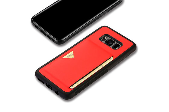Luxury PU Leather Samsung Cell Phone Covers S8 Slip Resistant With Card Holder
