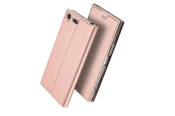 Luxury Rose Gold Sony XZ Premium Cover PU Card Slot Kickstand Magnets