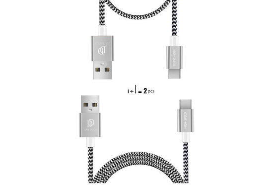 Aluminum Alloy Connector USB To USB C Cable , Quick Charge 2.1A USB C Type Cable