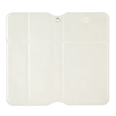 White 5.5 Inch Universal Phone Case / Leather Cell Phone Cases With Stand Function