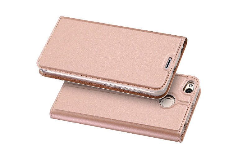 Rose / Gold Xiaomi Phone Case PU Leather Card Slot Magnetic For Redmi 4X