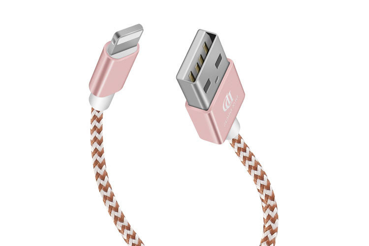 Pink Fast Charge Apple Lightning To Usb Cable Compact Aluminum Connector