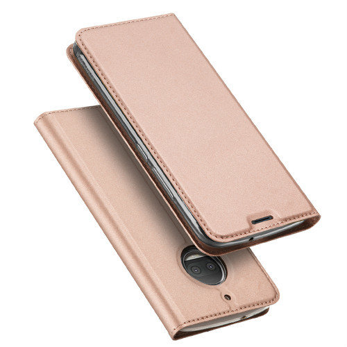 Rose Gold Dux Ducis Mobile Leather Flip Phone Case Moto G5s Plus With Stand