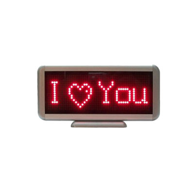 LED Desk Screen Board Name Badge Scrolling Message Display/Red/Advertising C1648R
