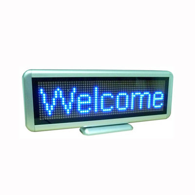 Blue LED Scrolling Message Display Moving Sign Programmable Board Rechargeable C1664B