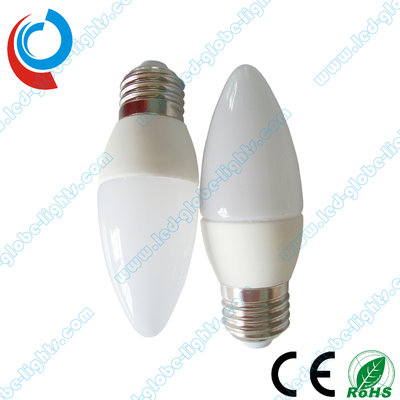 Energy Saving 3 Watt E14 / E27 White Candle Droplight Ceramic Light Bulb (DC 12V)