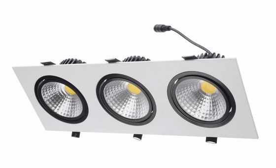 Indoor 18 Watt Square Recessed Led Downlights With Three Heads IP65 / IP20