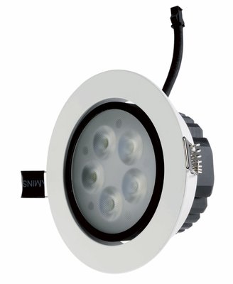 Epistar Chip 5W Led Ceiling Lights 425lm Black Aluminum Alloy High Brightness
