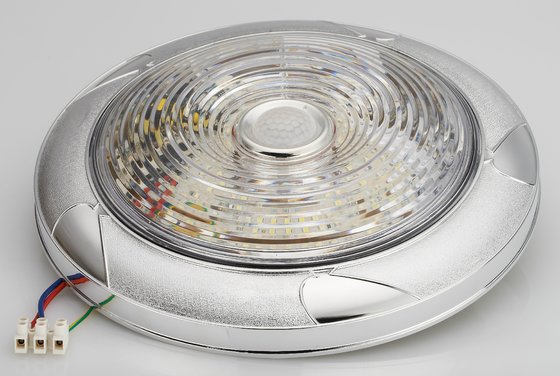 Silver 2w Led Pir Sensor Light For School , 140 - 160 Lumens 50000hours 6500k