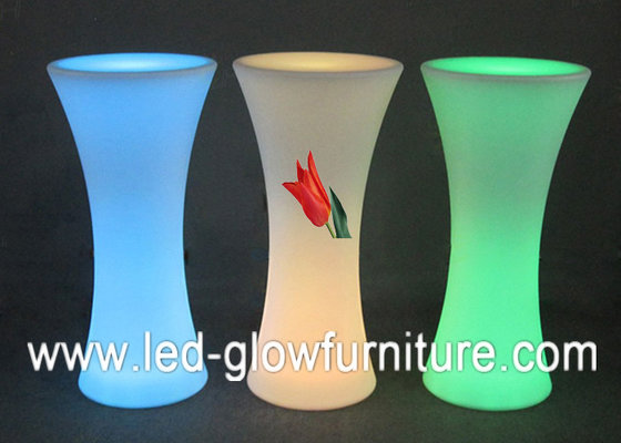 Polyethylene illuminated outdoor furniture , glowing portable led poseur table