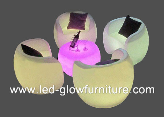 High Capacity Rechargeable LED glow furniture PE lighting bar table and chair