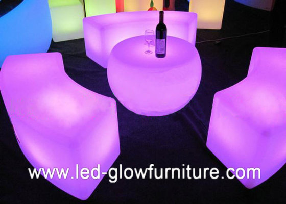 Polyethylene Plastic Illuminated led bar stool and Rechargeable Lighting table