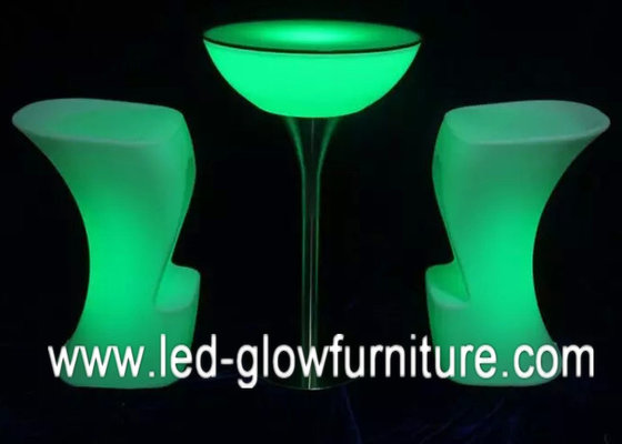 Modern Glowing LED Bar Chair / Stools , Polyethylene plastic illuminated cocktail table