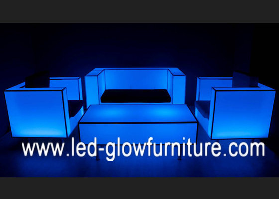 Modern Hotel Nightclub Bar illuminated glowing Sofa with Bluetooth smart control by iphone