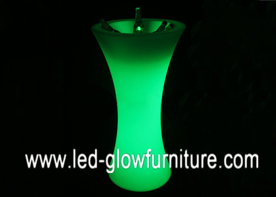 Glowing LED cocktail bar table , Plastic LED Pillars / Columns for indoor outdoor