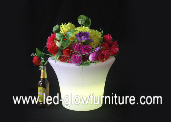 Outdoor Plastic PE illuminated glow in the dark flower pot for family, wedding , party