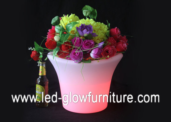 Outdoor Plastic PE illuminated glow in the dark flower pot for family, wedding , party