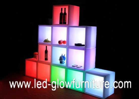 Polyethylene Plastic LED Cube Furniture container lighting / led Flower Pot