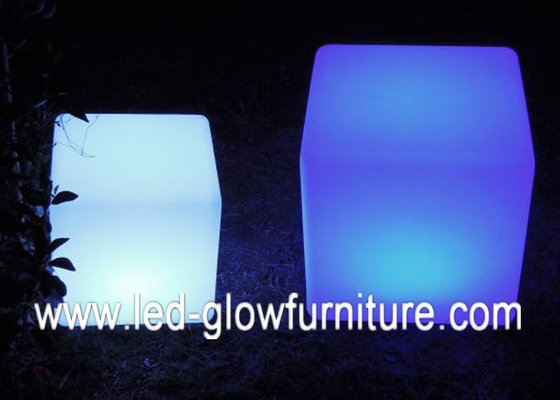 PE plastic Rechargeable led cube chair and tables with Wireless IR remote control