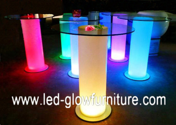 Fashionable LED Bar Tables , outdoor lighted cocktail tables For Wedding Decoration