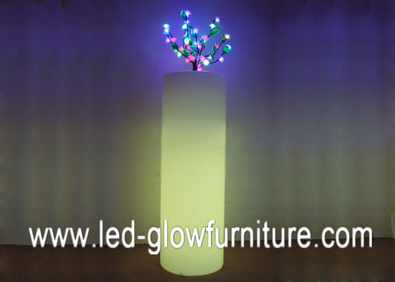 Fireproof remote controller Led Pillars , Wedding decoration roman led light columns