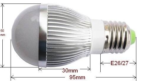 3W E27LED Bulb Lamp, Epistar / Edison LED Globe Light Bulbs 240 - 270LM 150º Beam Angle