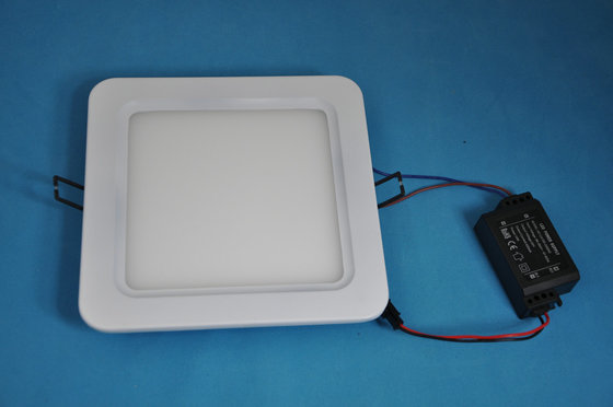 7 Inch, Milky White Frame Ultra Slim 12W 180mm Square LED Ceiling Panel Lighting, Epistar SMD3528 Hole Size 165mm