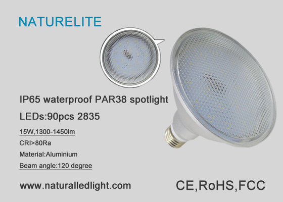 Track IP65  Waterproof 15W LED Par38 spotlight  90pcs 2835 120 Degree