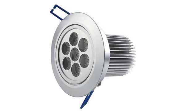 Aluminum Recessed LED Ceiling Lamps , 7 x 1watt LED Down Light