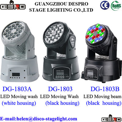 Disco Stage RGB Mini Moving Head Wash / Beam Light AC 90V-240V 50-60Hz