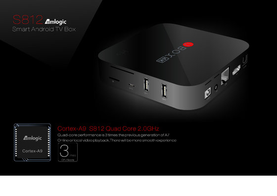 FHD 1080P Android XBMC Smart TV Box Support HEVC H.265 Bluetooth Ethernet WIFI USB2.0 HDMI