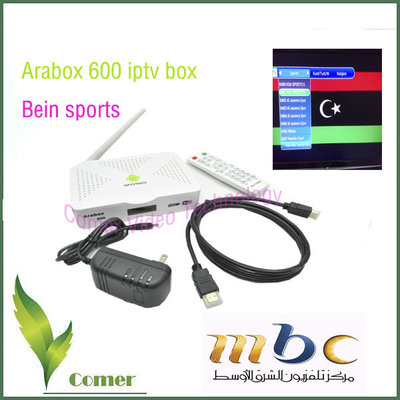 Arabox 600 Android TV Receiver 15 Bein Sport Turkish Channels Support Mulli Language