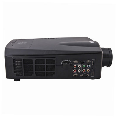 Black Portable Home Theaters Projectors 2300 Lumens 1024*600 Resolutions with VGA & AV Cable