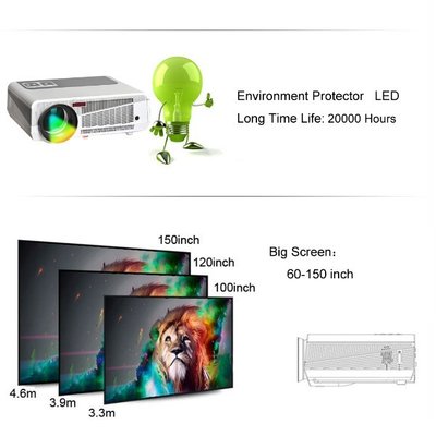 3D Wifi LED Mini Projector 1280p × 800p Home Theater Digital TV Beamer