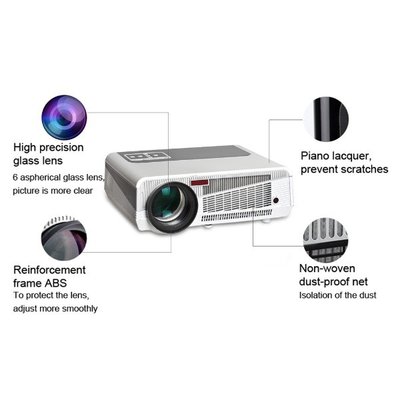 Smartphones LED Home Theater HD Projector 5.8inch 16:9 with 200W lamp