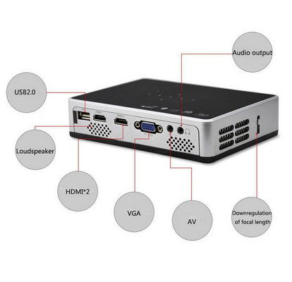 4000 Lumens 3D LED Mini Projector DLP portable WIFI Proyector Android OS with HDMI