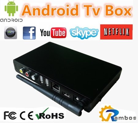 Plastic Case Smart Quad Core Android IPTV Box Support XBMC Wifi Lan Bluetooth Amlogic 4.4.2