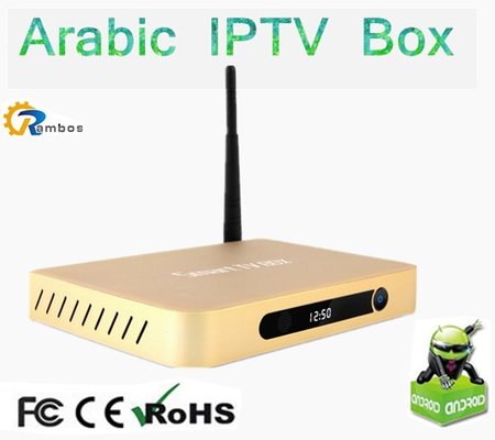 HDMI XBMC Quad Core Android Smart Arabic TV Box Amlogic S802 Black / Golden High Difinition