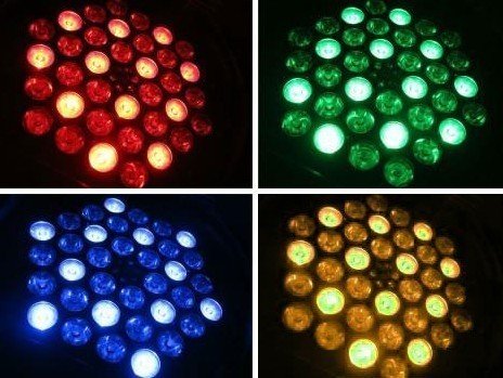 60 - 120W RGB LED Par Lights 180W 3 in 1 Nightclub Stage Lighting