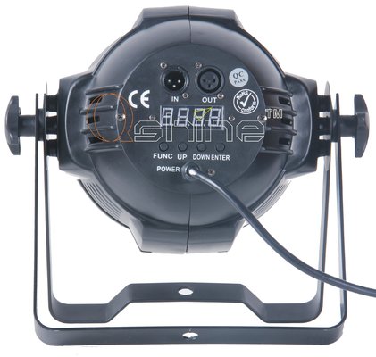 high power DMX512 Led Par Lights 9 ch 55pcs RGBWA zoom , black cast