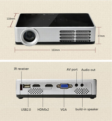 Full HD Wireless Home Cinema Android Smart Projector Protable MINI DLP Digital 3D Android Proyector