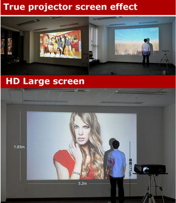 Native HD Led Digital Android Smart Projector 100 Inch Screen 4500 Lumens 1280 x 800dpi