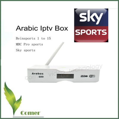 2 Years Free Arabic IPTV Box Google Android TV Box Turkish IPTV RJ-45 Interface USB Wifi  No Dish