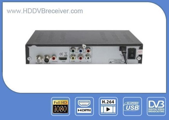 Black Metal Case HD DVB T2 + S2 Combo Receiver Linux System MPEG-2