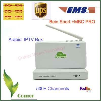 HD Android 5V DC Arabic IPTV TV Player With 90 - 250V Operation Condition