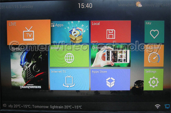 QNET Android TV Box 1080P Full HD Arabic Iptv Set Top Box Sharing Support Arabic / Indian
