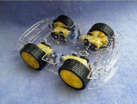 L293D 4wd Drive Robot Smart Car Chassis , Remote Control Car Parts