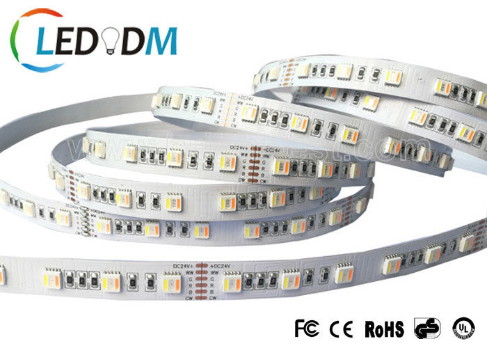 SMD 5050 RGBWW LED Strip Light  , 5 Colors In 1 DC 12V / 24V LED Tape Light