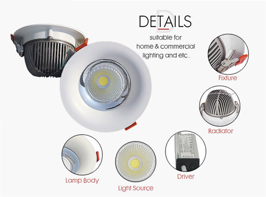 Customized 10 Watts LED Down Lights For Kitchen No RF Interference