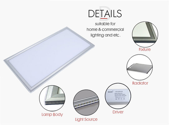 Energy - Saving Led Panel Lamp Lighting , 48 Watts Power Led Recessed Panel Light
